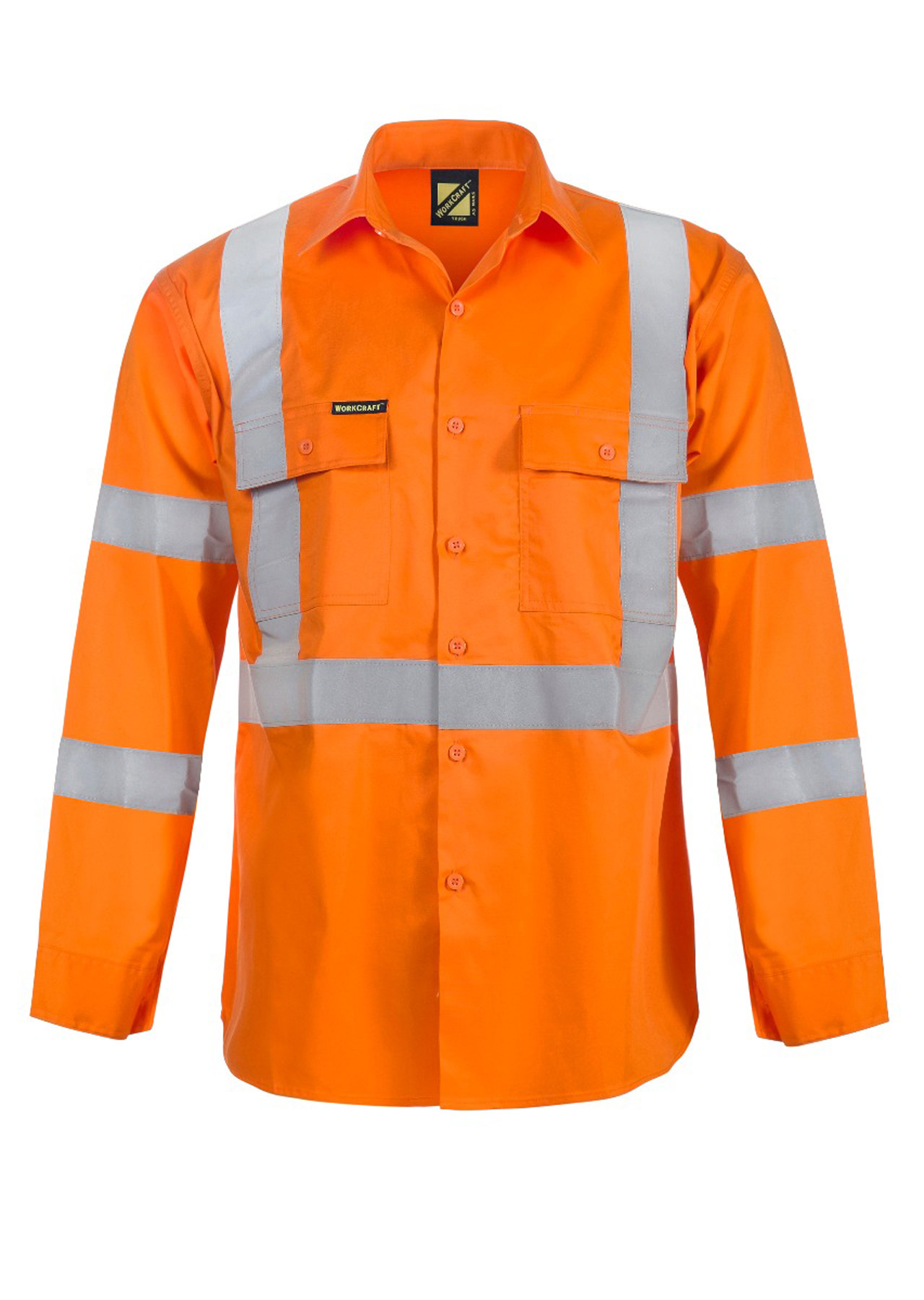 LIGHTWEIGHT HI VIS LONG SLEEVE VENTED COTTON DRILL REFLECTIVE SHIRT ...