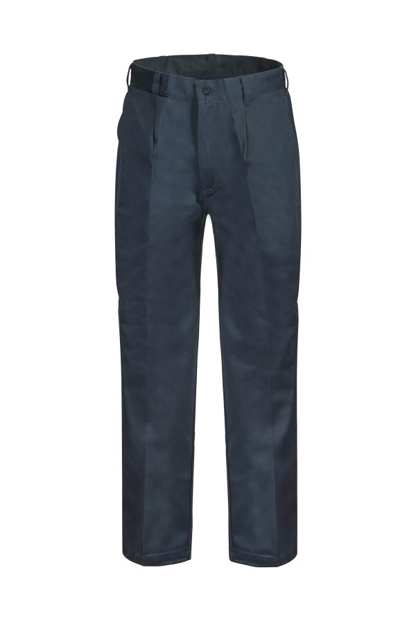 SINGLE PLEAT COTTON PANT - workcraft
