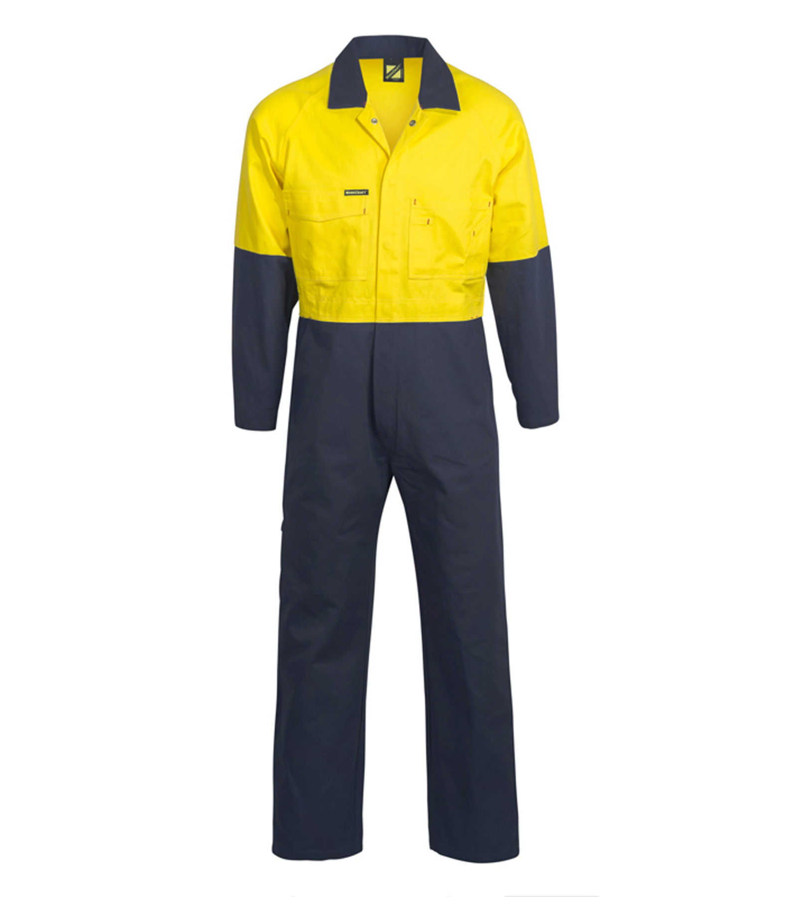 HI VIS POLY/COTTON COVERALLS - workcraft