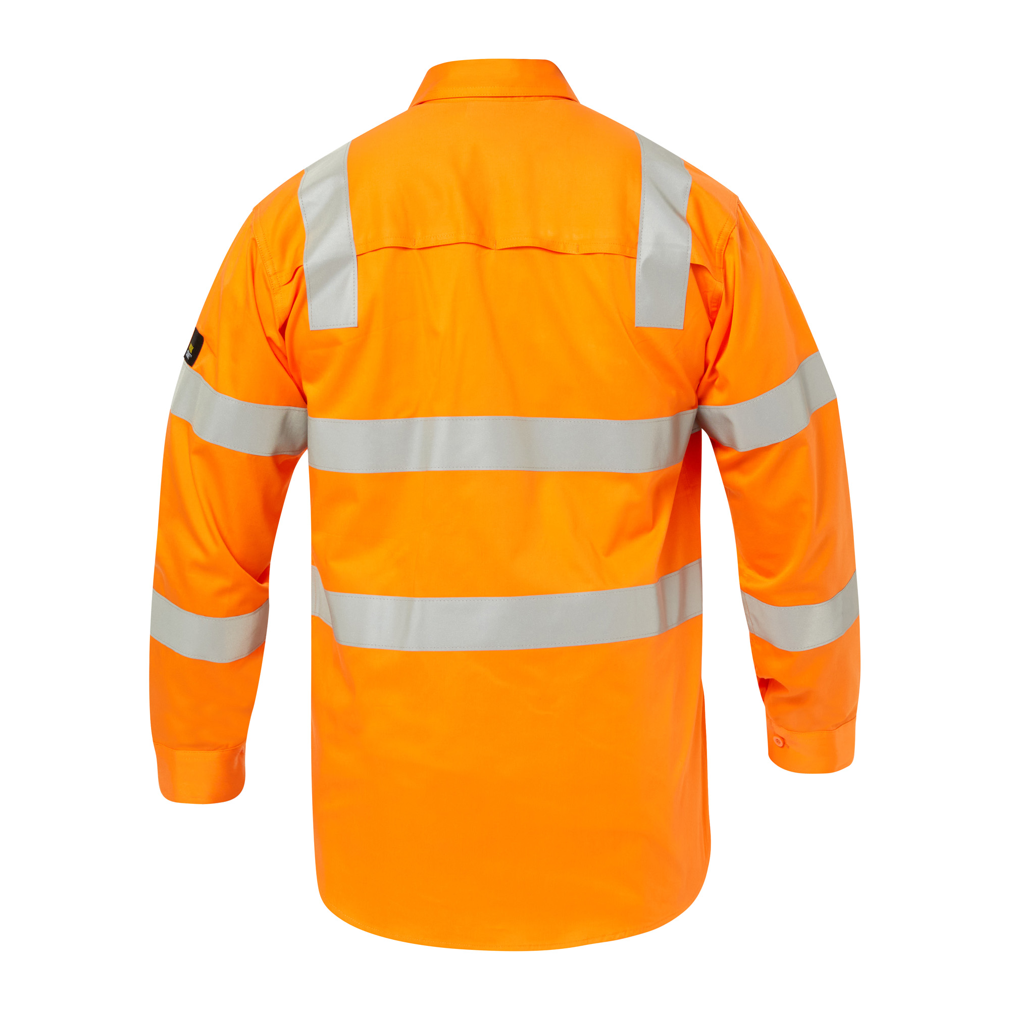 LIGHTWEIGHT HI VIS VENTED COTTON DRILL REFLECTIVE SHIRT WITH SEMI ...