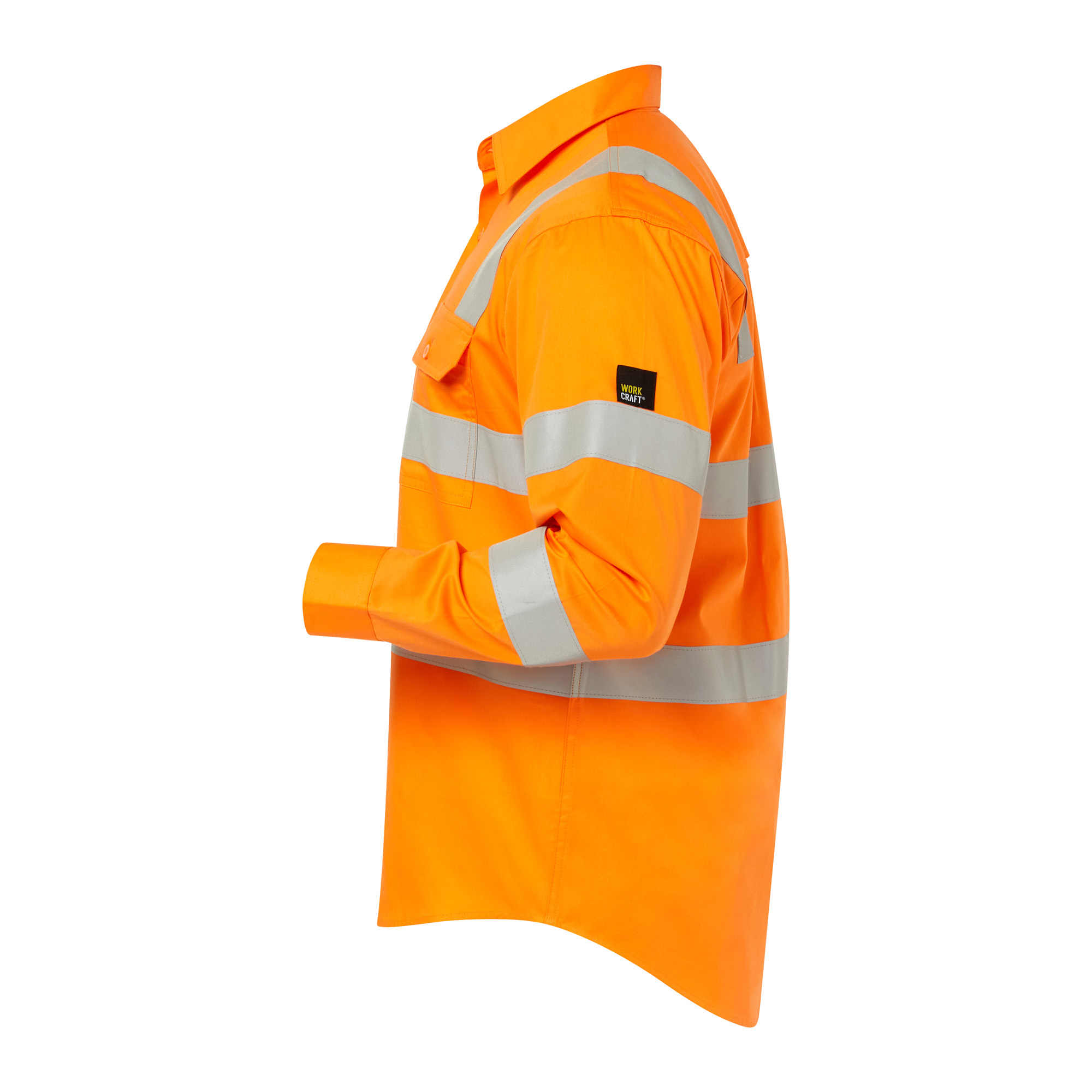 LIGHTWEIGHT HI VIS VENTED COTTON DRILL REFLECTIVE SHIRT WITH SEMI ...