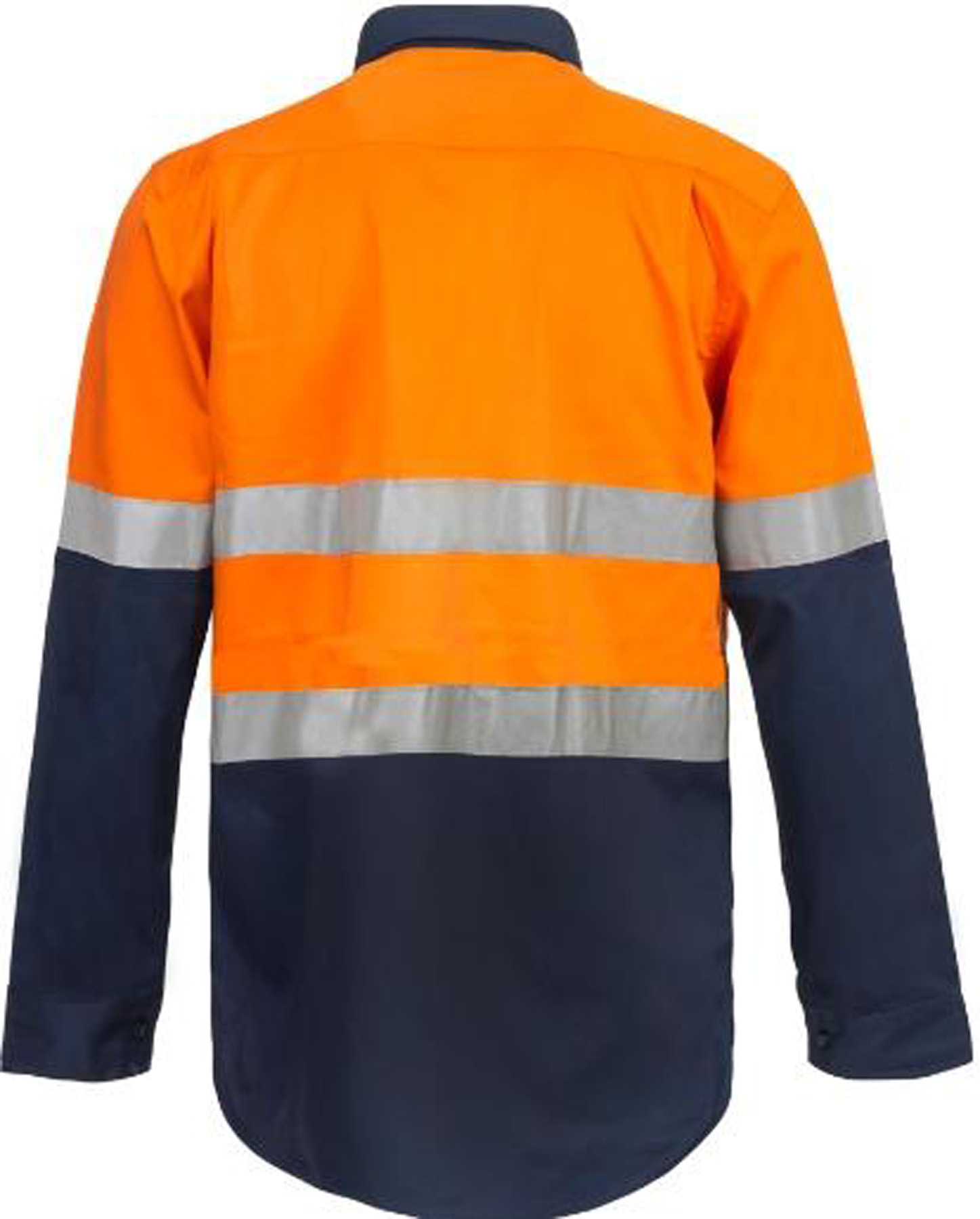 HI VIS CLOSED FRONT COTTON DRILL REFLECTIVE SHIRT WITH SEMI GUSSET ...